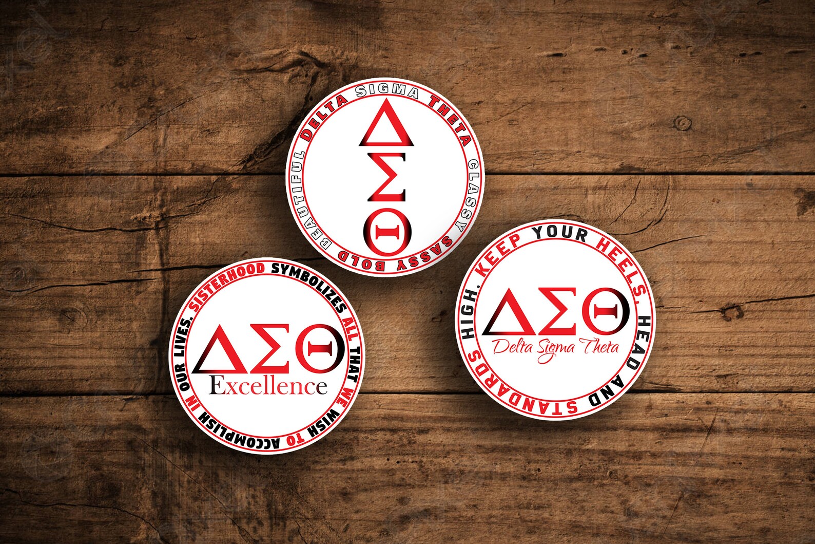 Delta Sigma Theta Letters Round Stickers, Sticker Shop, Sorority ...