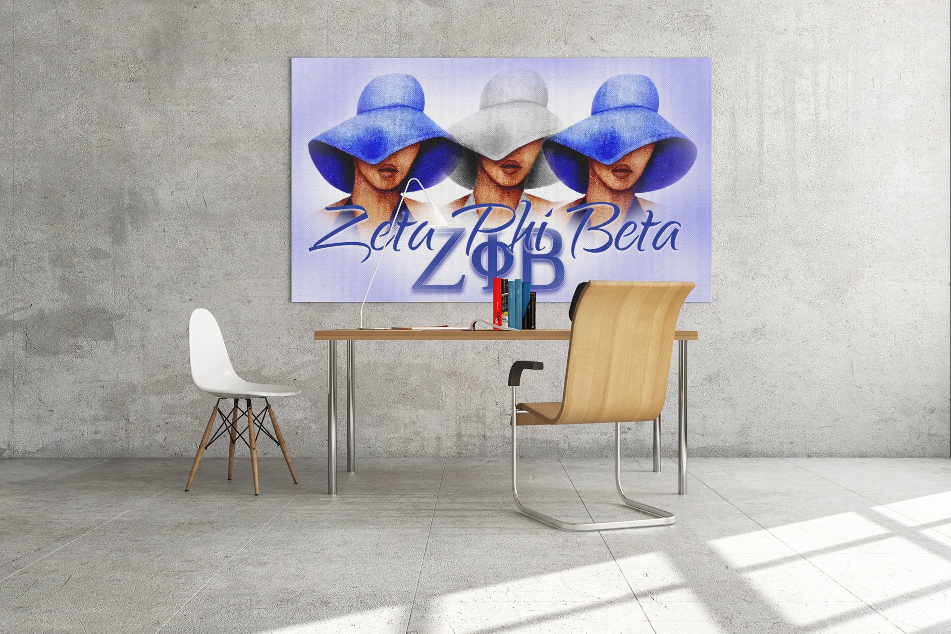 12x16 Zeta Phi Beta 3 Women Stylish Artwork, Digital Print, Sorority ...