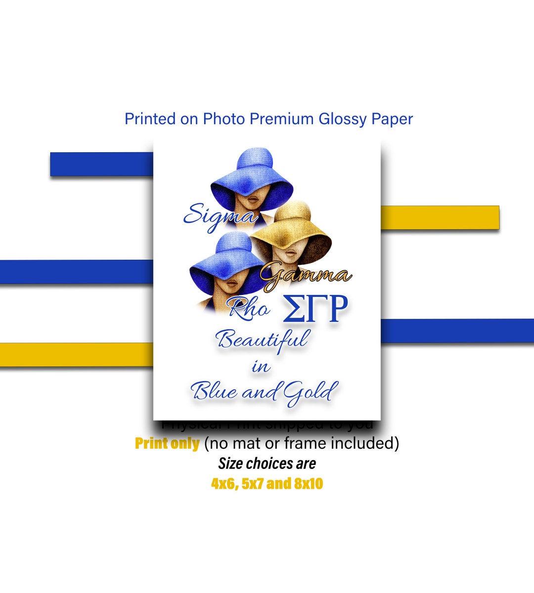 Sigma Gamma Rho 3 Stylish Ladies Glossy Print Artwork, Premium Print ...