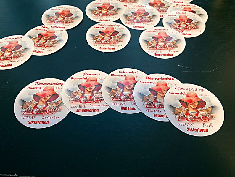 Delta Sigma Theta Stylish White Symbols Stickers Sticker | Etsy