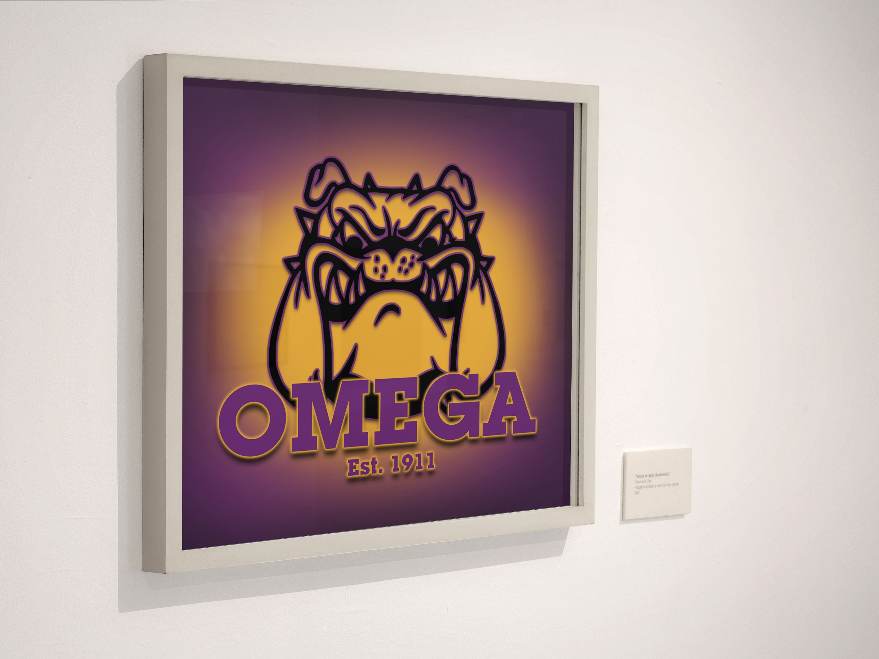 16x16 Omega Psi Phi Dawg Artwork Digital Print Fraternity - Etsy