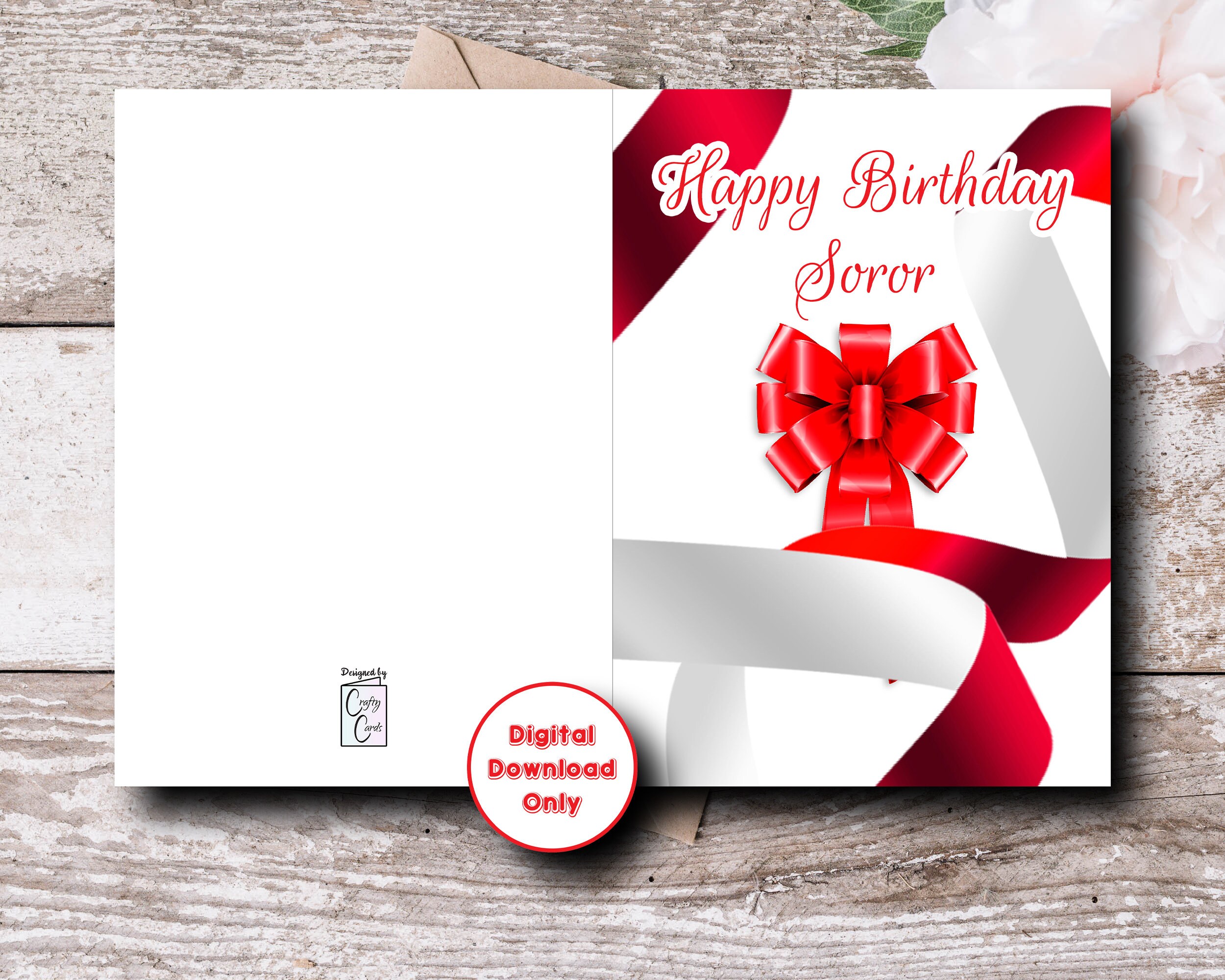 Happy Birthday Delta Sigma Theta, Outside and Inside of Card, Printable ...