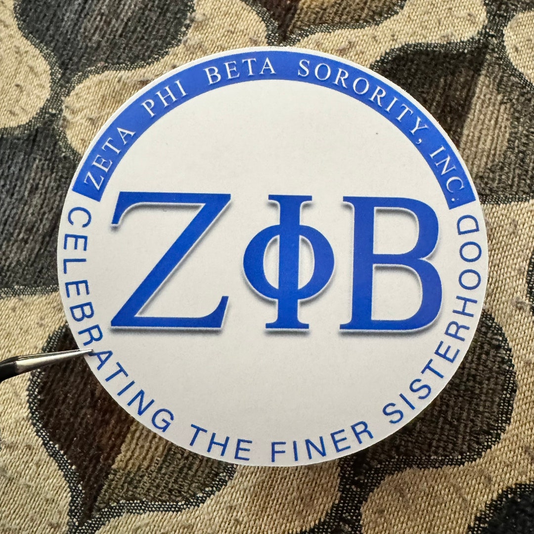 Zeta Phi Beta Symbols Round Stickers, Waterproof, Glossy, Sorority ...