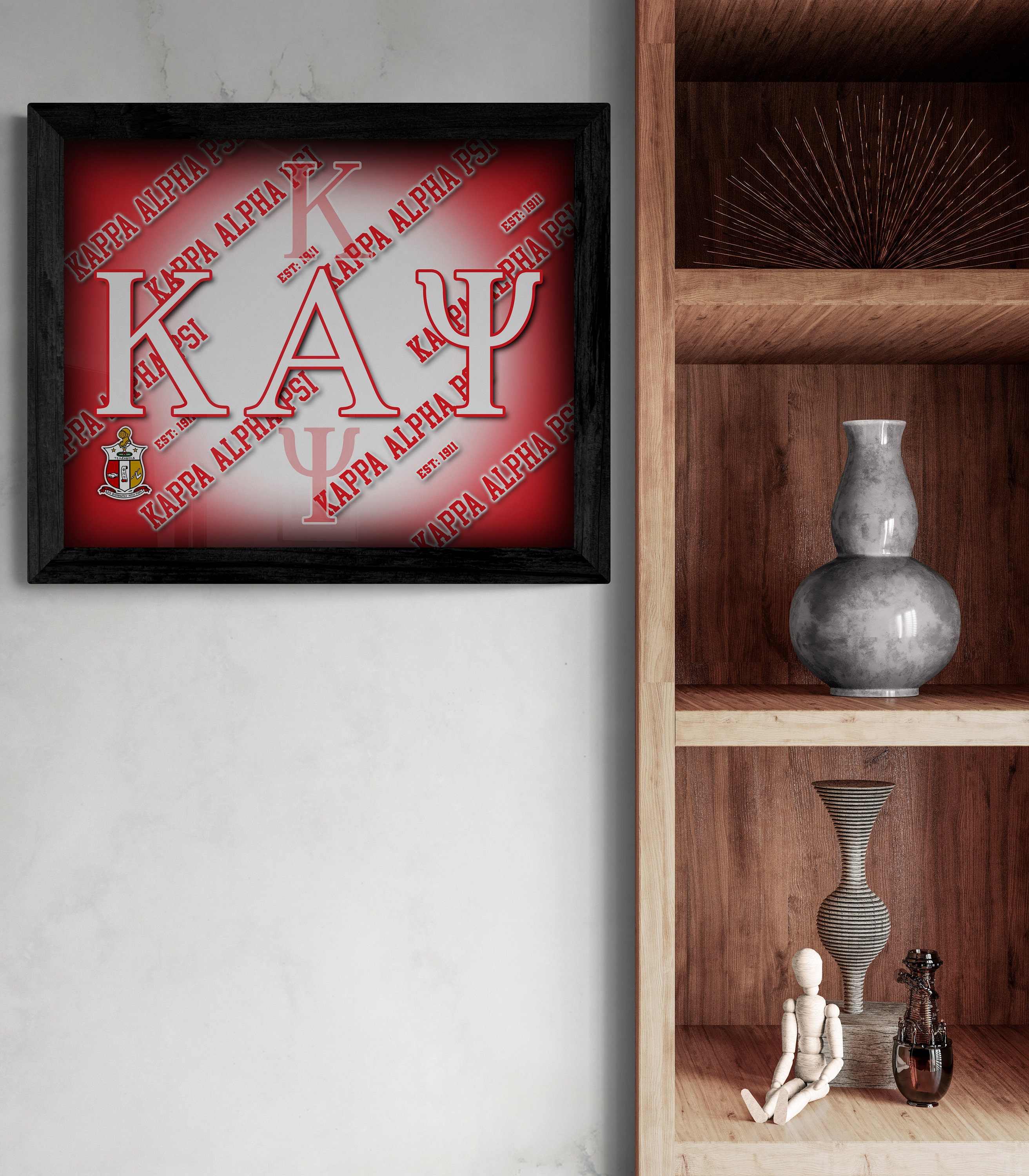 16x20 Kappa Alpha Psi Angled Artwork, Digital Print, Fraternity Gifts ...