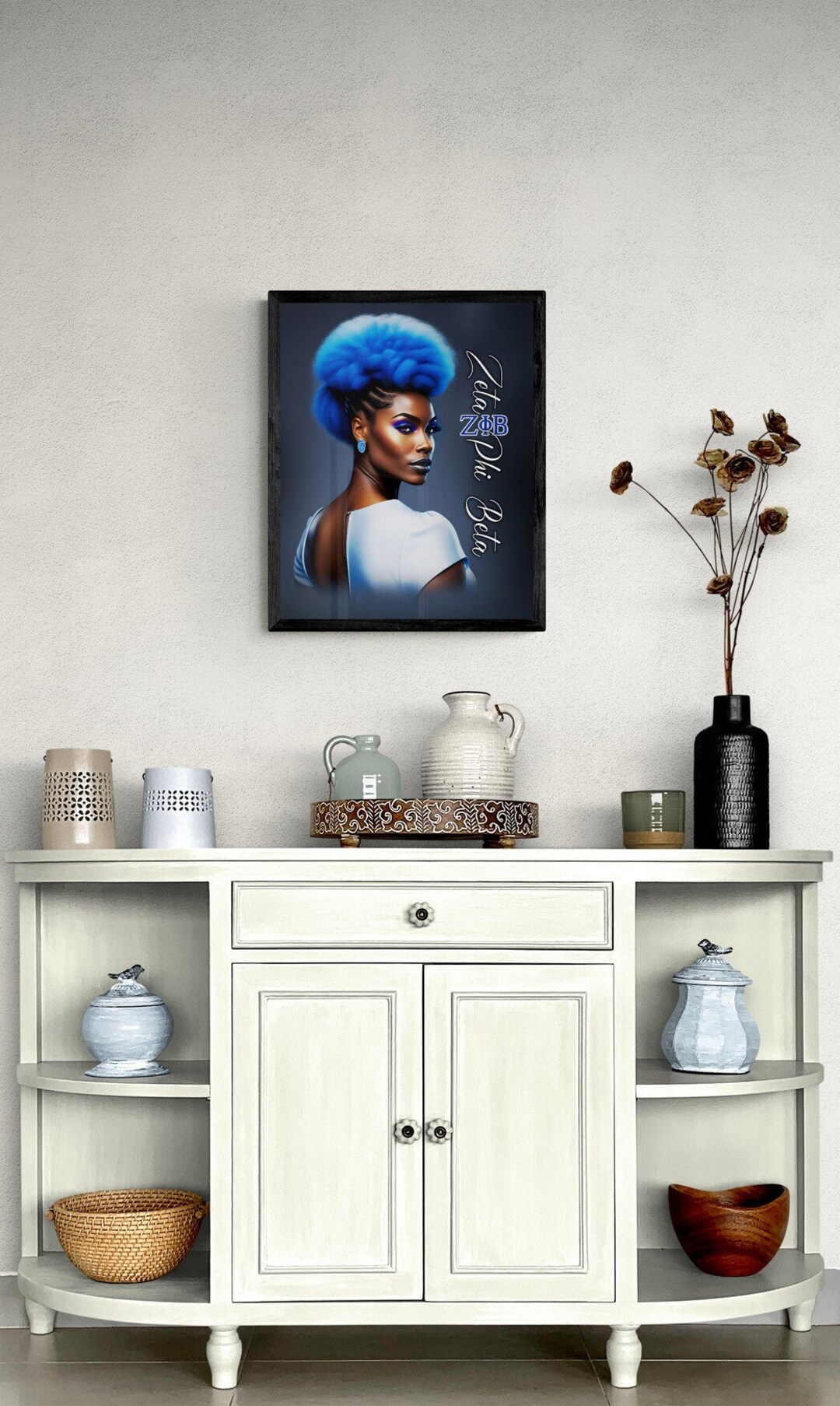 16x20 Zeta Phi Beta Fierce Black Woman 2 Artwork, Printable, Sorority ...