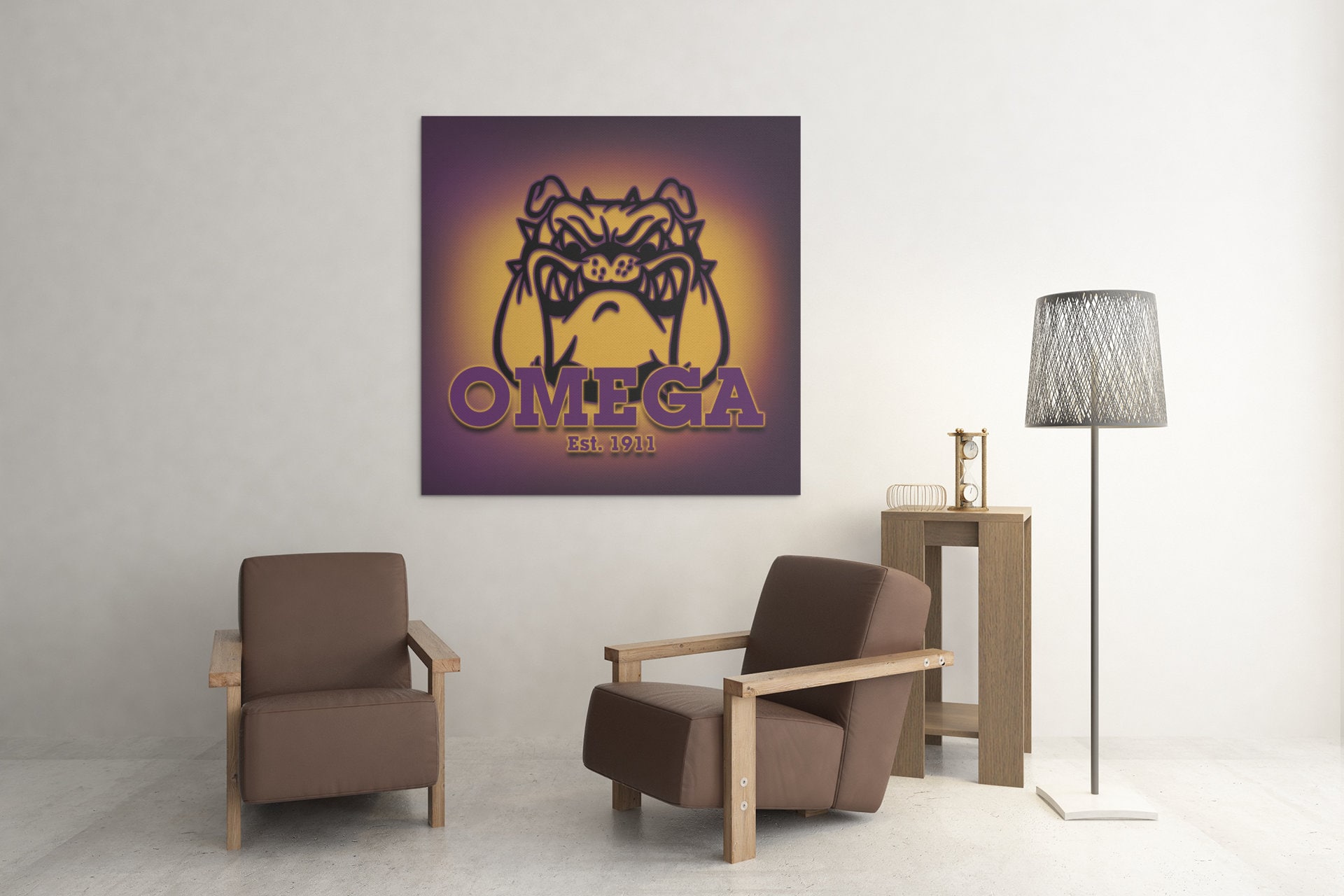 16x16 Omega Psi Phi Dawg Artwork Digital Print Fraternity - Etsy