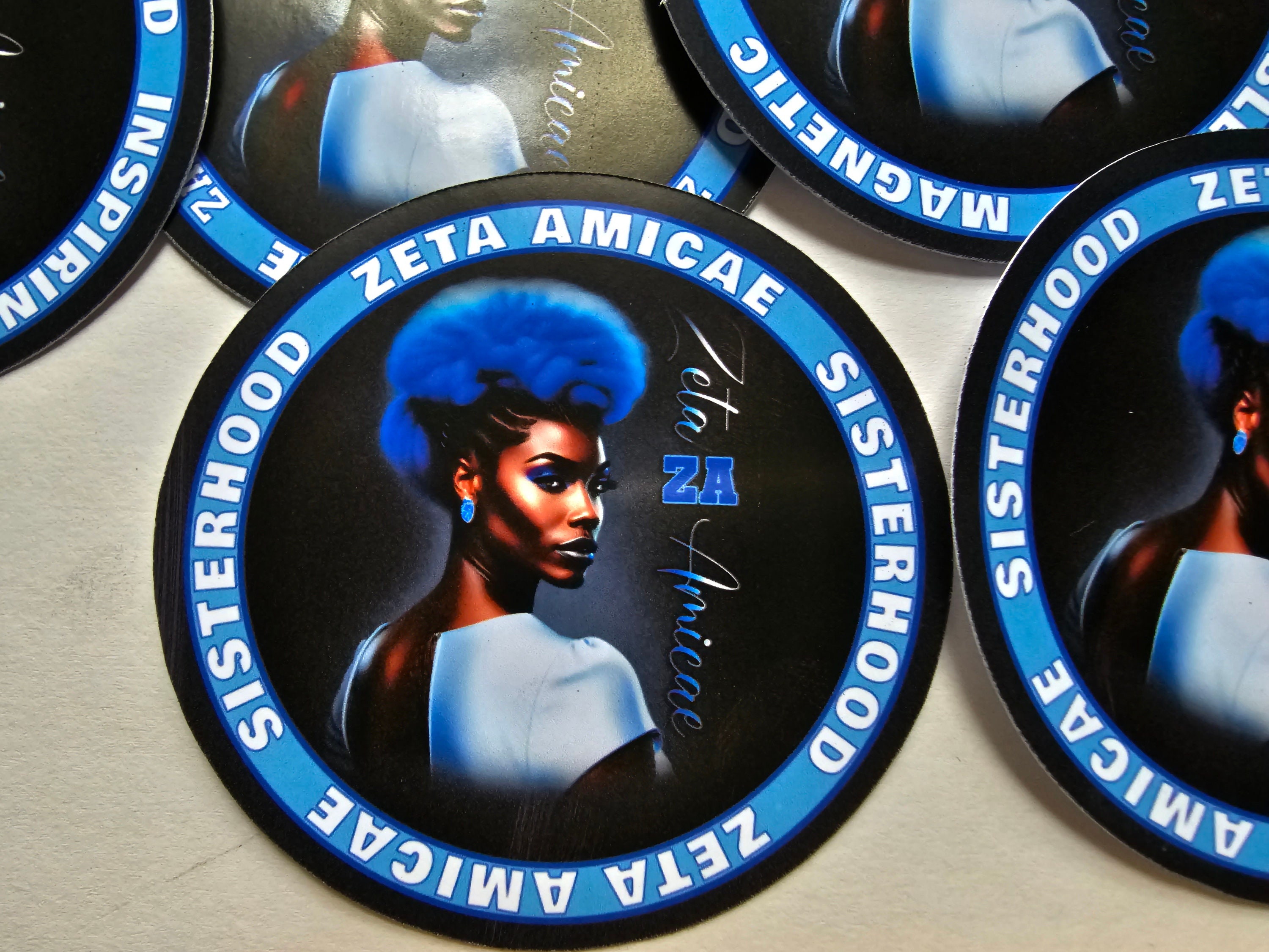 Zeta Amicae Fierce Lady Round Stickers Waterproof Glossy - Etsy