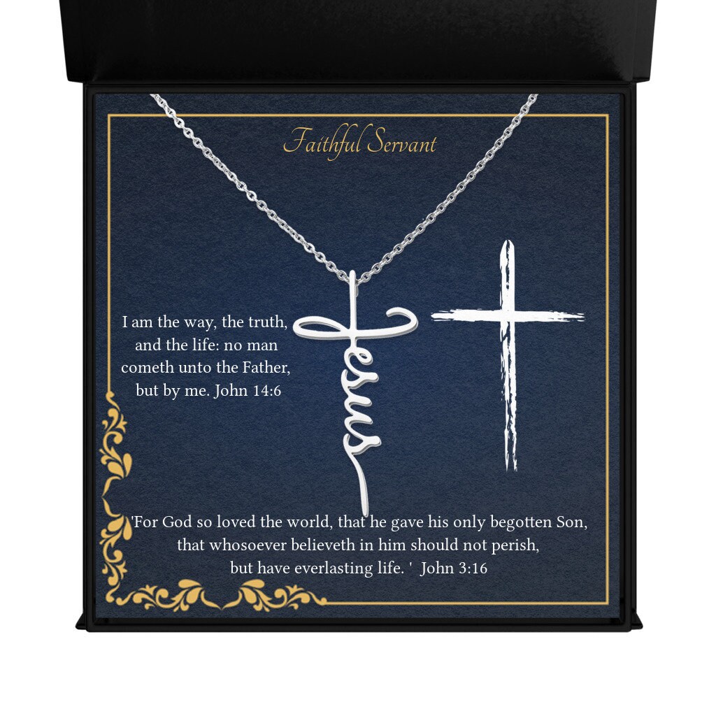 Jesus Cross Necklace, Gold Cross Necklace, Jesus Christ Necklace, Jesus ...