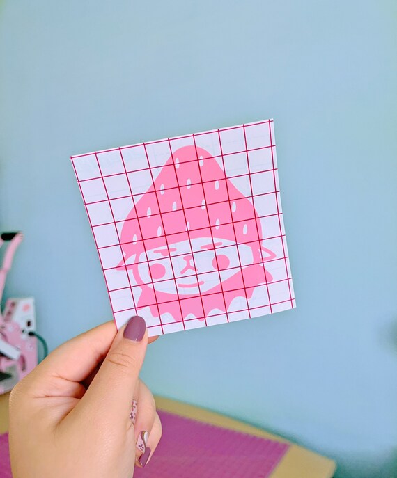 Angry Strawberry Chonk Cute Cat Bumper Sticker Vinyl Decal - Etsy