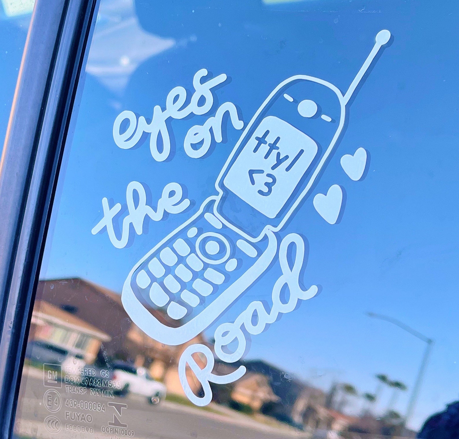Eyes on the Road Cute Cellphone Bumper Sticker Vinyl Decal - Etsy