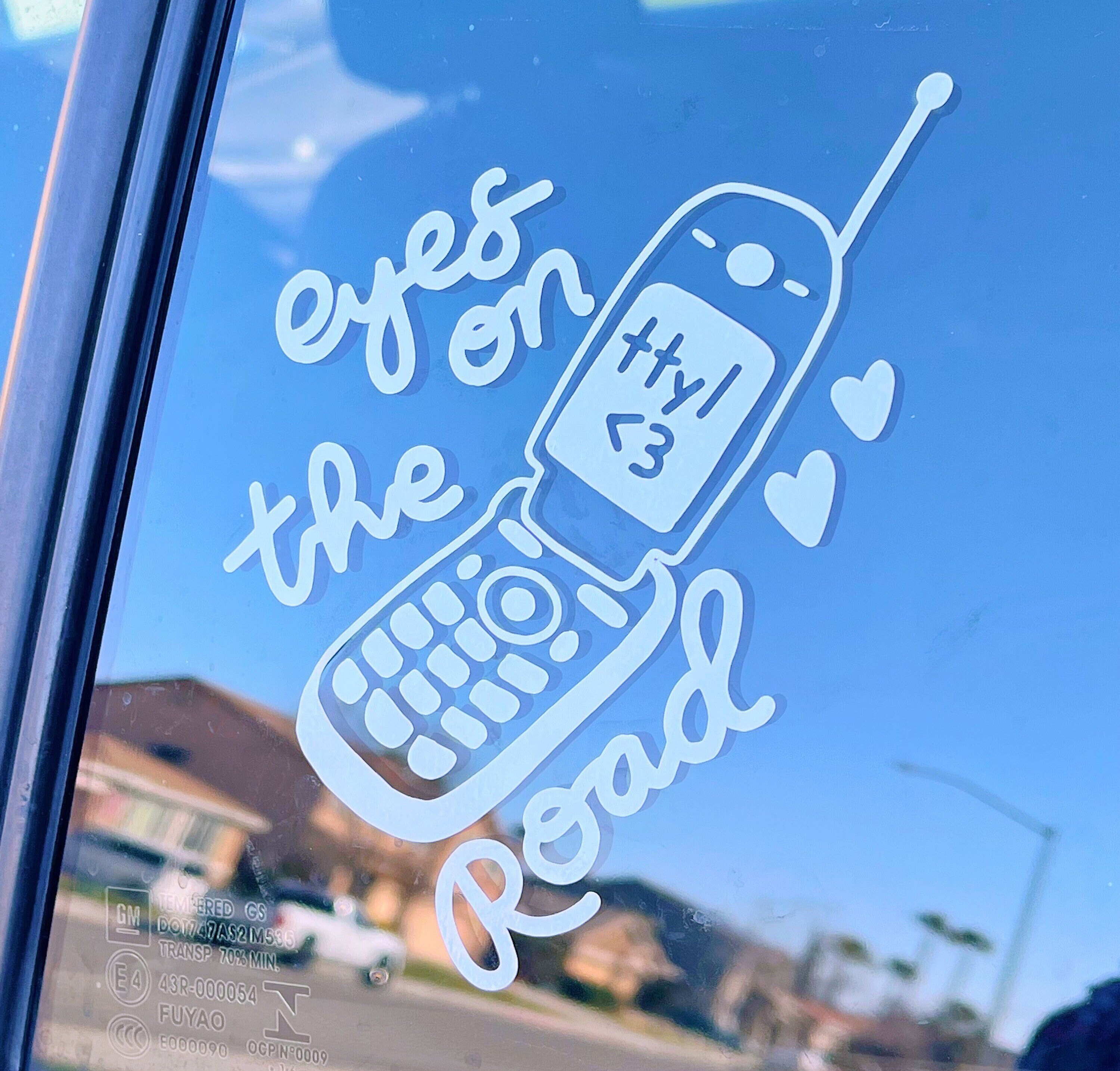 Eyes on the Road Cute Cellphone Bumper Sticker Vinyl Decal - Etsy