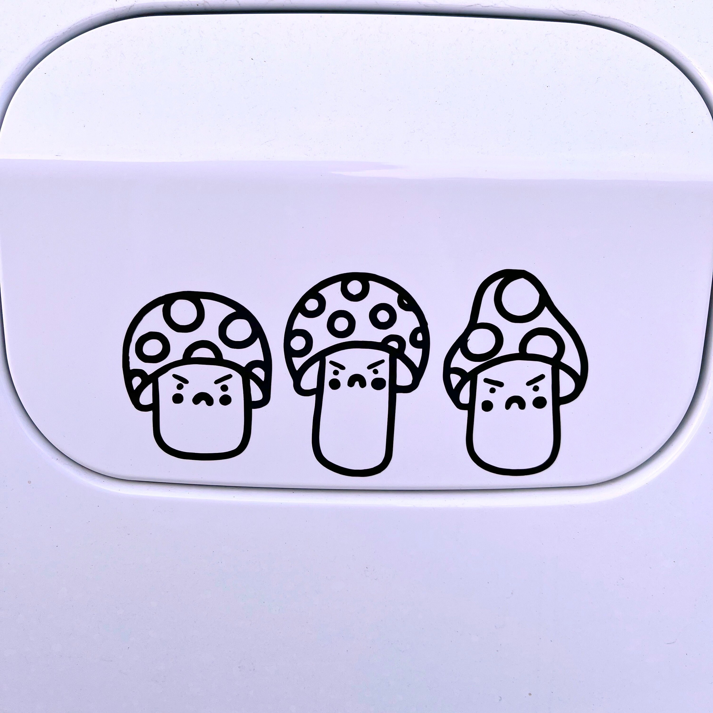 Angry Mushrooms Cute Bumper Sticker Vinyl Decal | Etsy