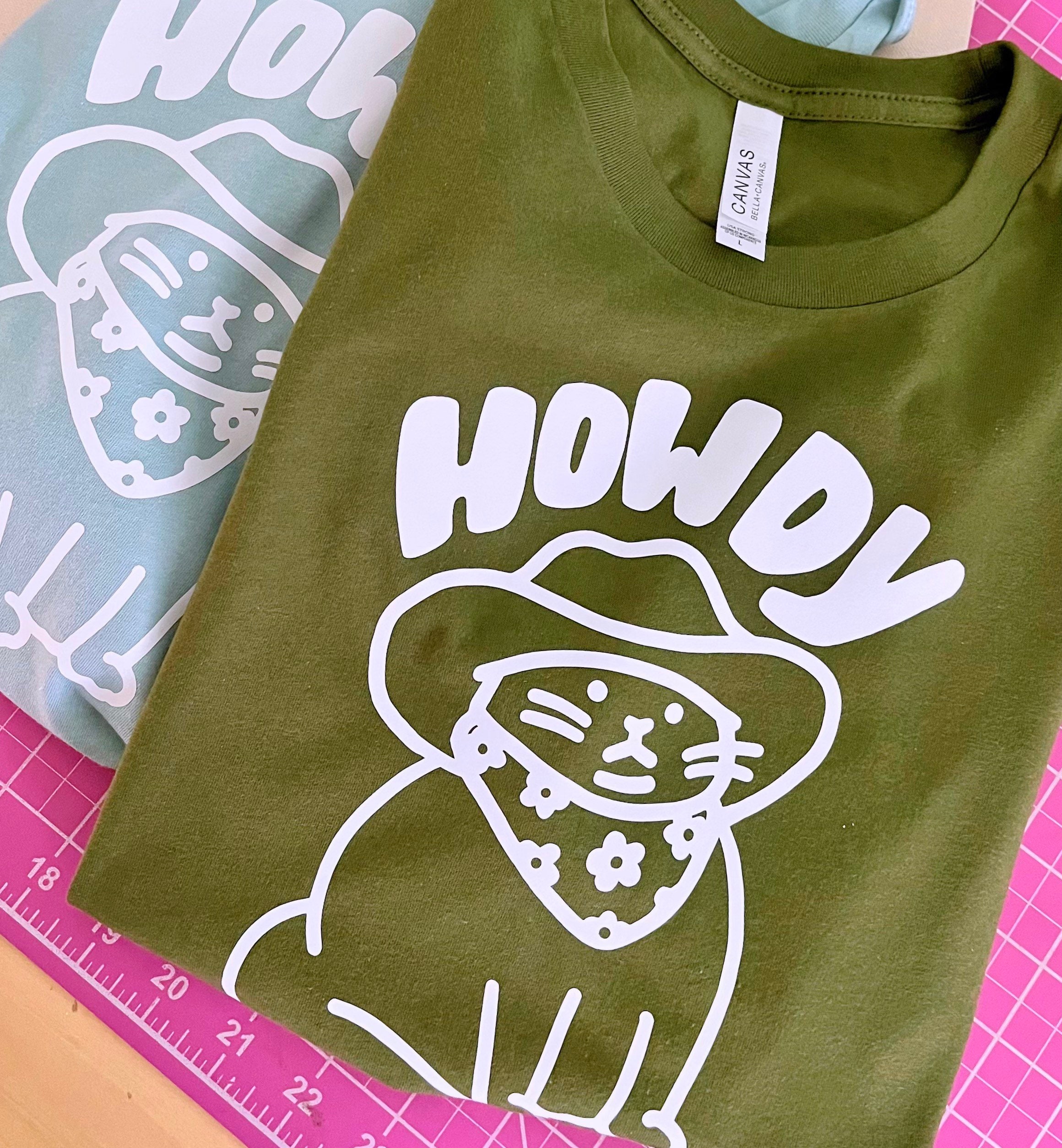 Howdy Cute Cat Cowboy T-shirt Super Soft - Etsy