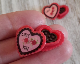 Mini Chocolate Heart Box Valentines Gift Etsy