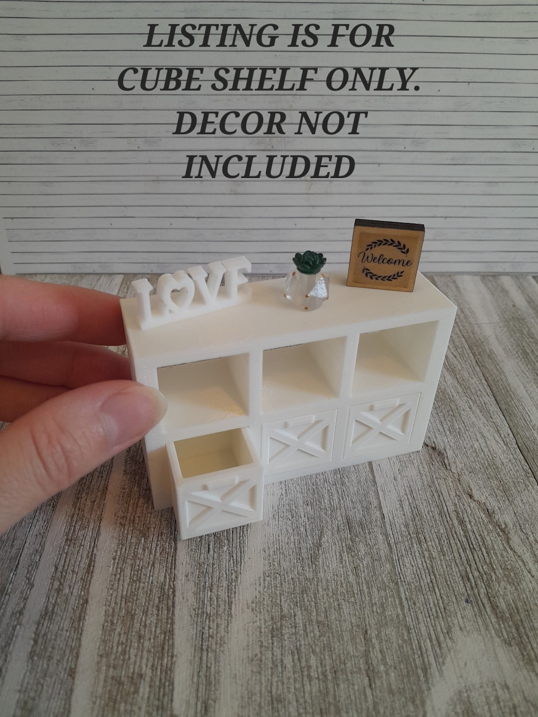 1/12 Scale Cube Shelf for Dollhouse, Miniature Doll Furniture, Cute ...