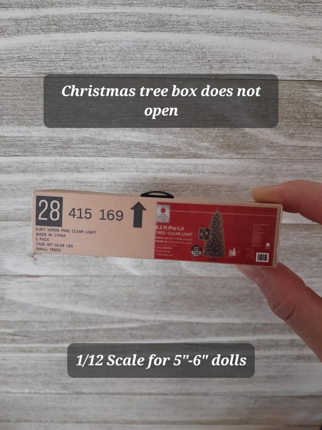 1/12 Scale Christmas Tree Box for Dollhouse Christmas Decor, Miniature ...