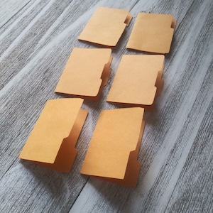 1/6 Scale Mini Manila Folders for Fashion Dolls, Set of 6, Office ...
