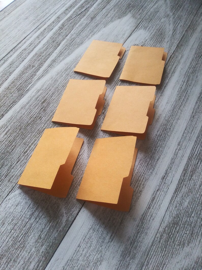 1/6 Scale Mini Manila Folders for Fashion Dolls, Set of 6, Office ...