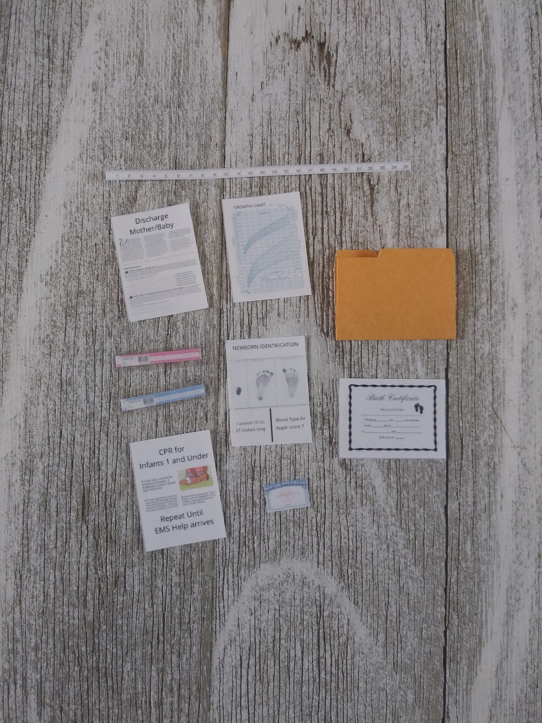 1/12 Scale New Baby Documents Papers for Newborn Dollhouse - Etsy