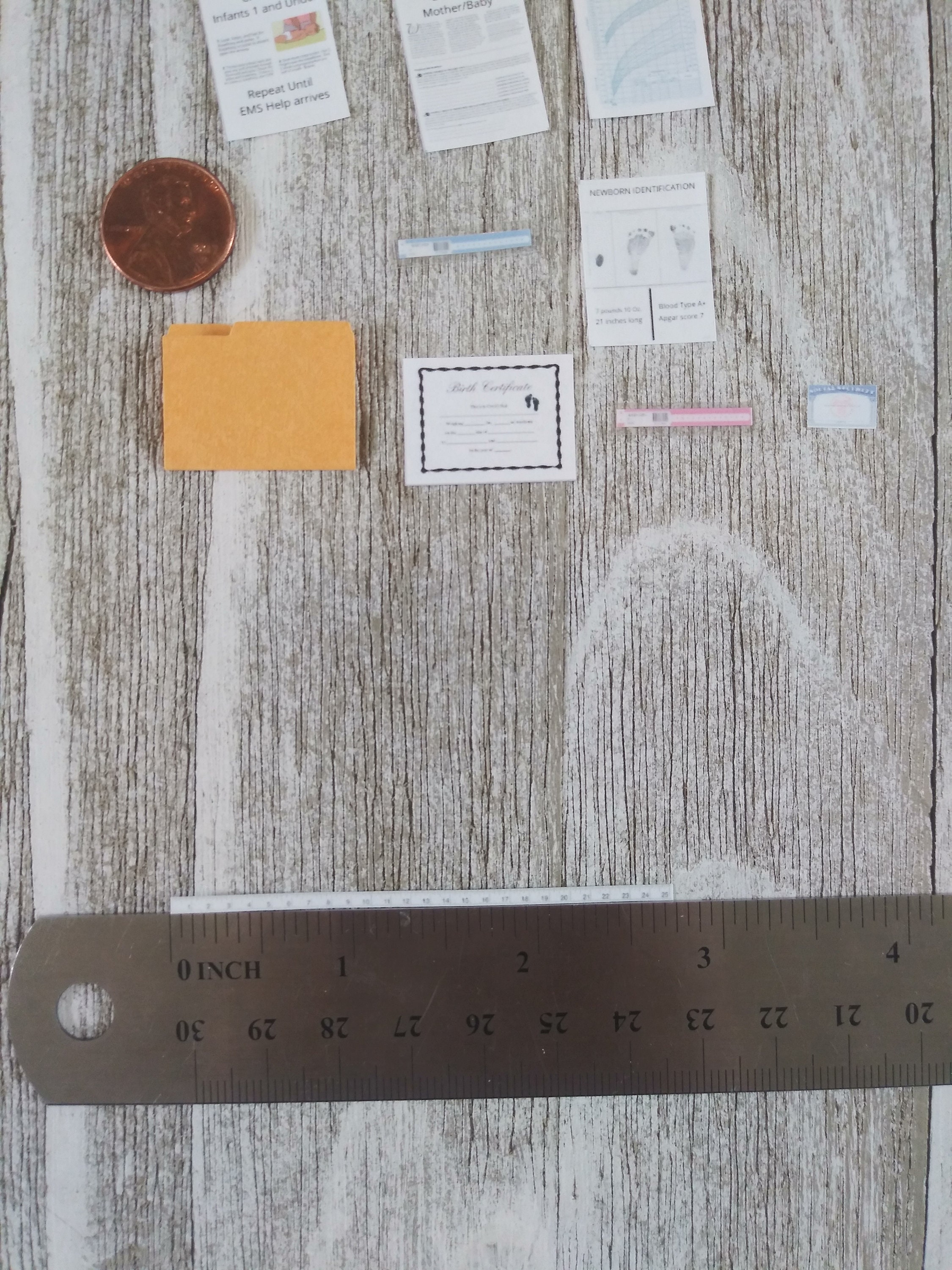 1/12 Scale New Baby Documents Papers for Newborn Dollhouse - Etsy