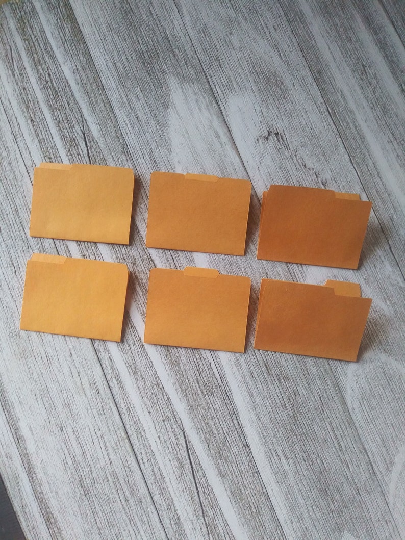 1/6 Scale Mini Manila Folders for Fashion Dolls, Set of 6, Office ...