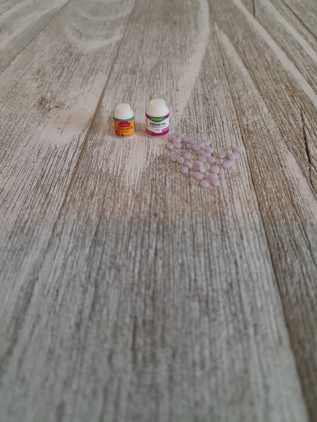 1/12 Scale Mini Prenatal Pills and Folic Acid Pills for Dollhouse, Tiny ...