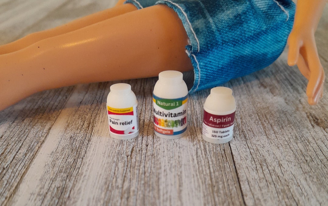 1/6 Scale Mini Multivitamins Aspirin Pain Relief Pills for - Etsy