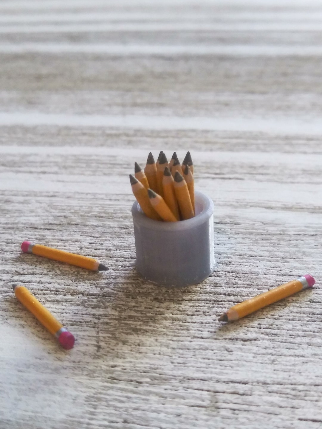 1/12 Scale, Set of 12, Miniature Dollhouse Pencils With Mini Pencil ...