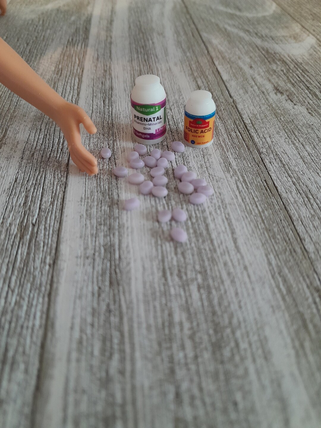 1/6 Scale Mini Prenatal Pills and Folic Acid Pills for Fashion Doll ...