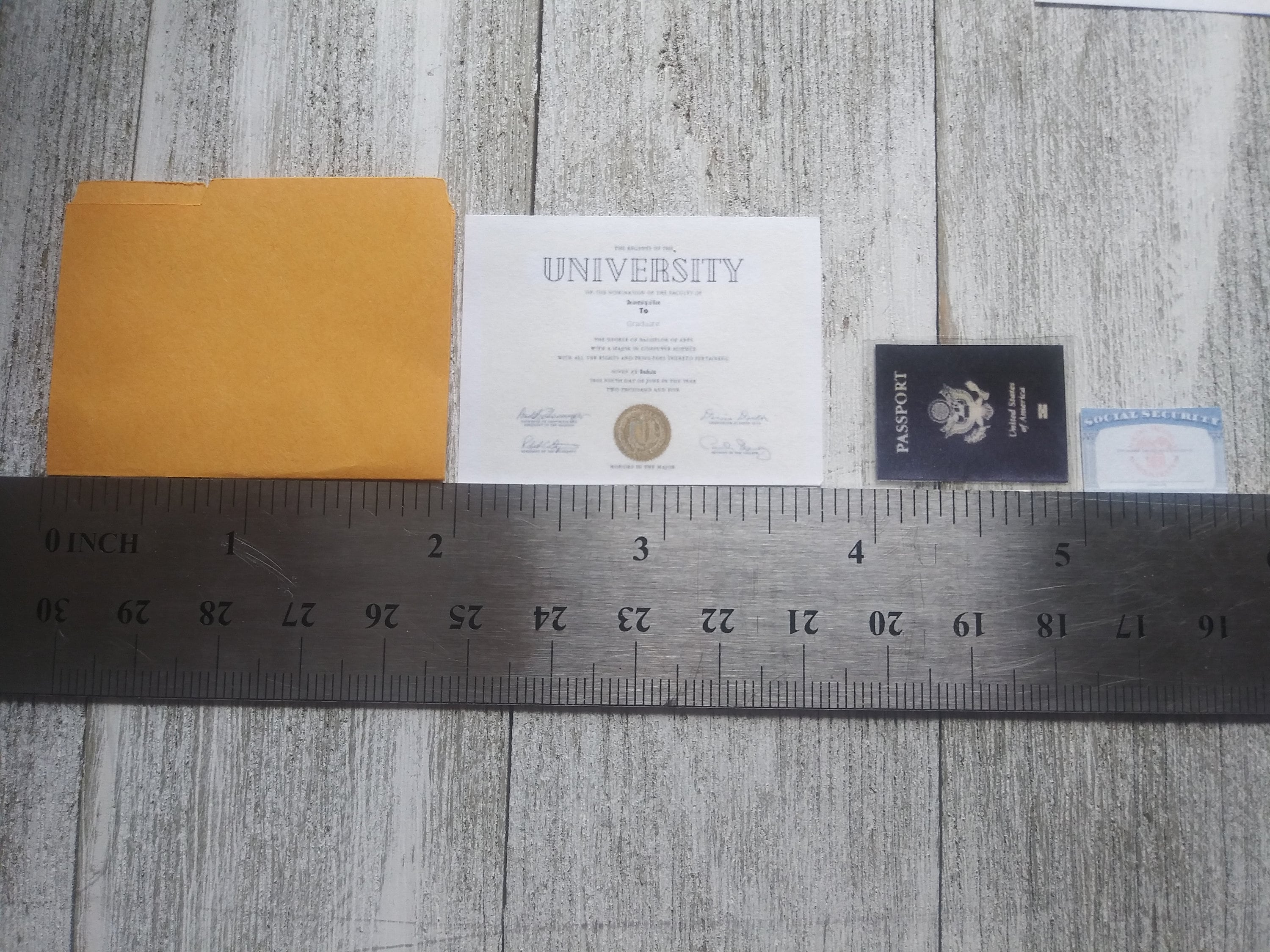 1/6 Scale Mini Personal Documents Set for Fashion Dolls - Etsy