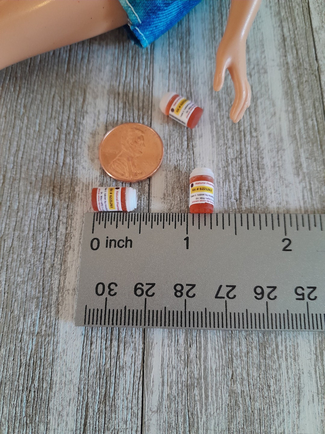 1/6 Scale 3 Pcs Pill Bottles for Fashion Doll Dollhouse, Tiny Fake Pill ...