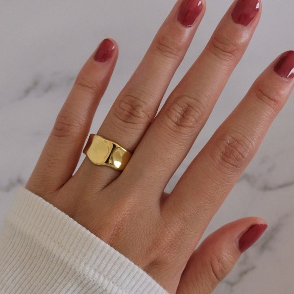Irregular Shaped Gold Ring - Etsy