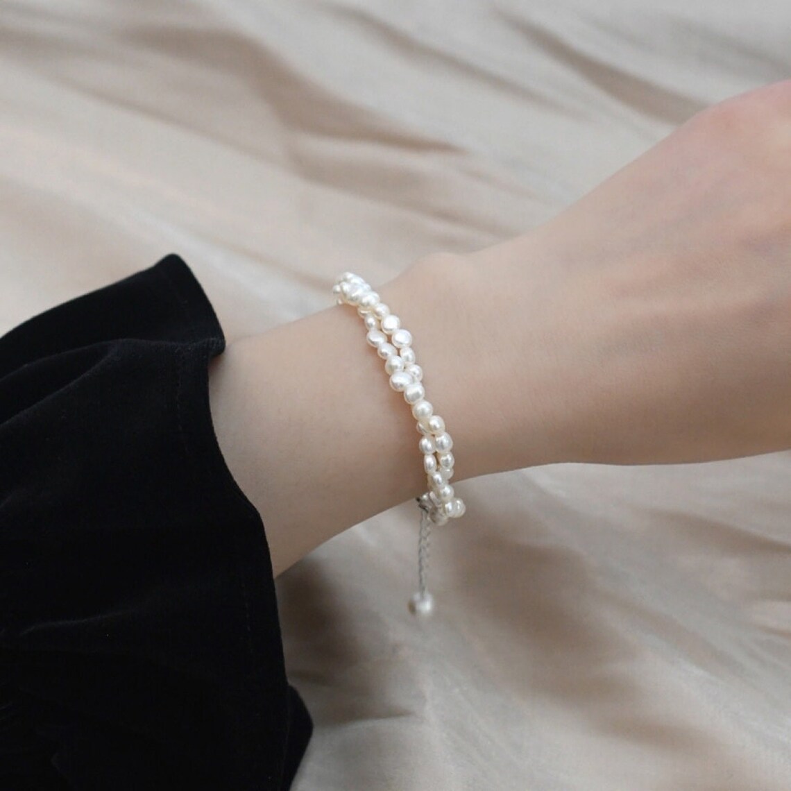 Natural Freshwater Two Strand Pearl Bracelet Double Strand - Etsy