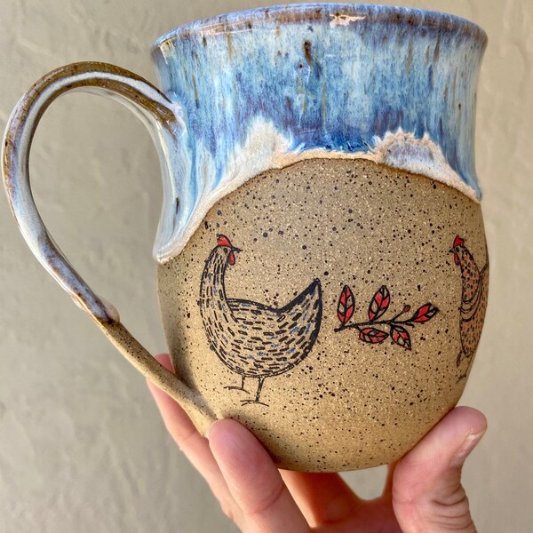 Pottery Chicken - Etsy