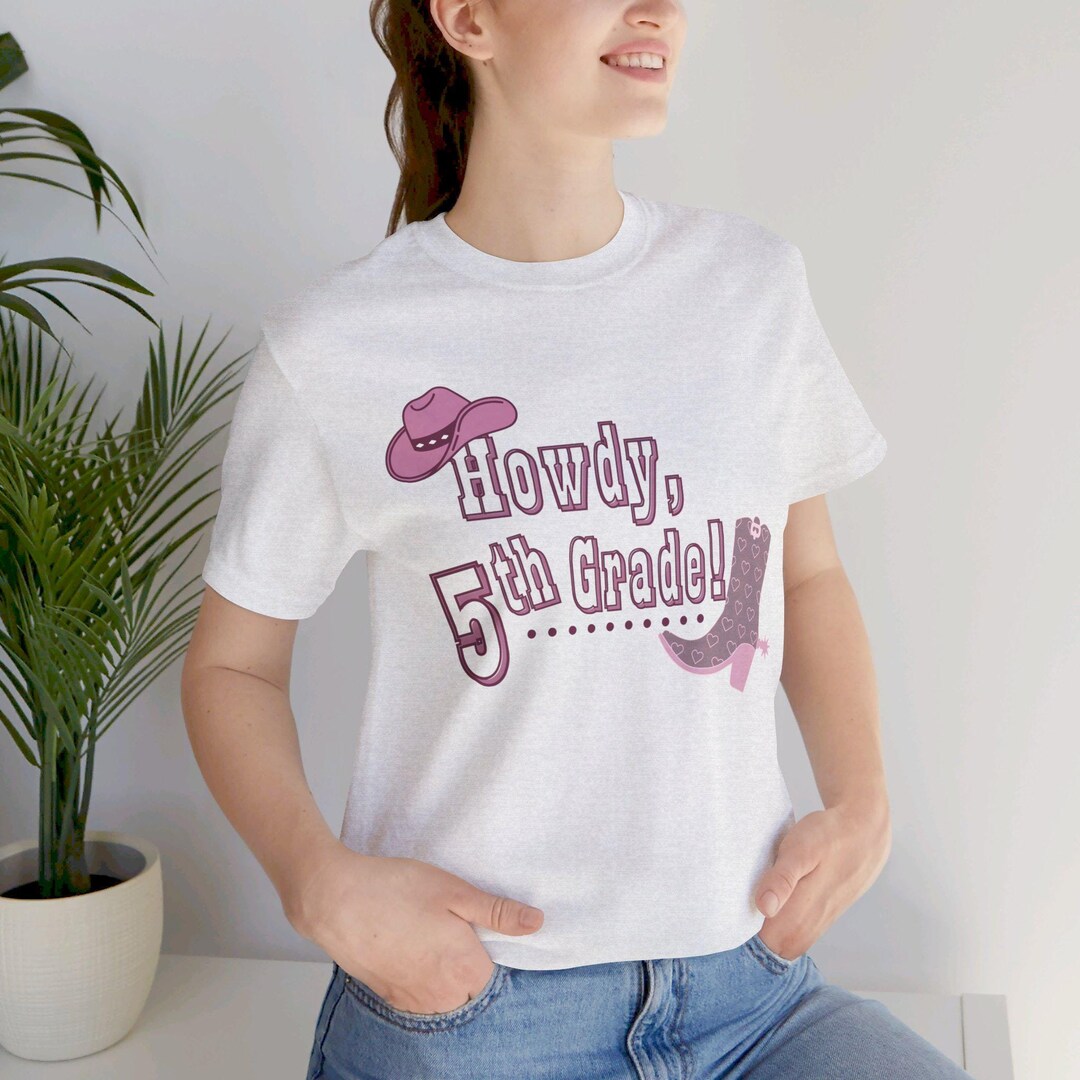 Howdy 5th Grade Teacher T-shirt, Western Theme Back to School Shirt - Etsy