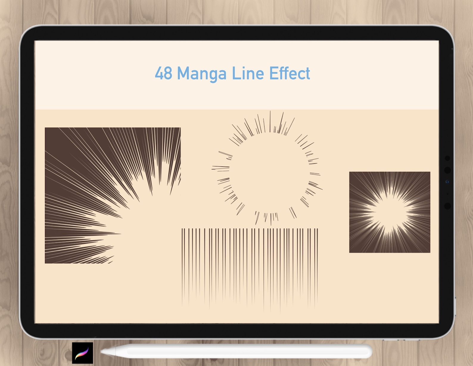 48 Procreate Manga Line Effect, Comic Effect, Procreate Manga Template ...