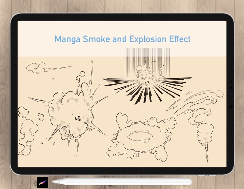 89 Procreate Manga Smoke Effect Procreate Explosion Effect - Etsy
