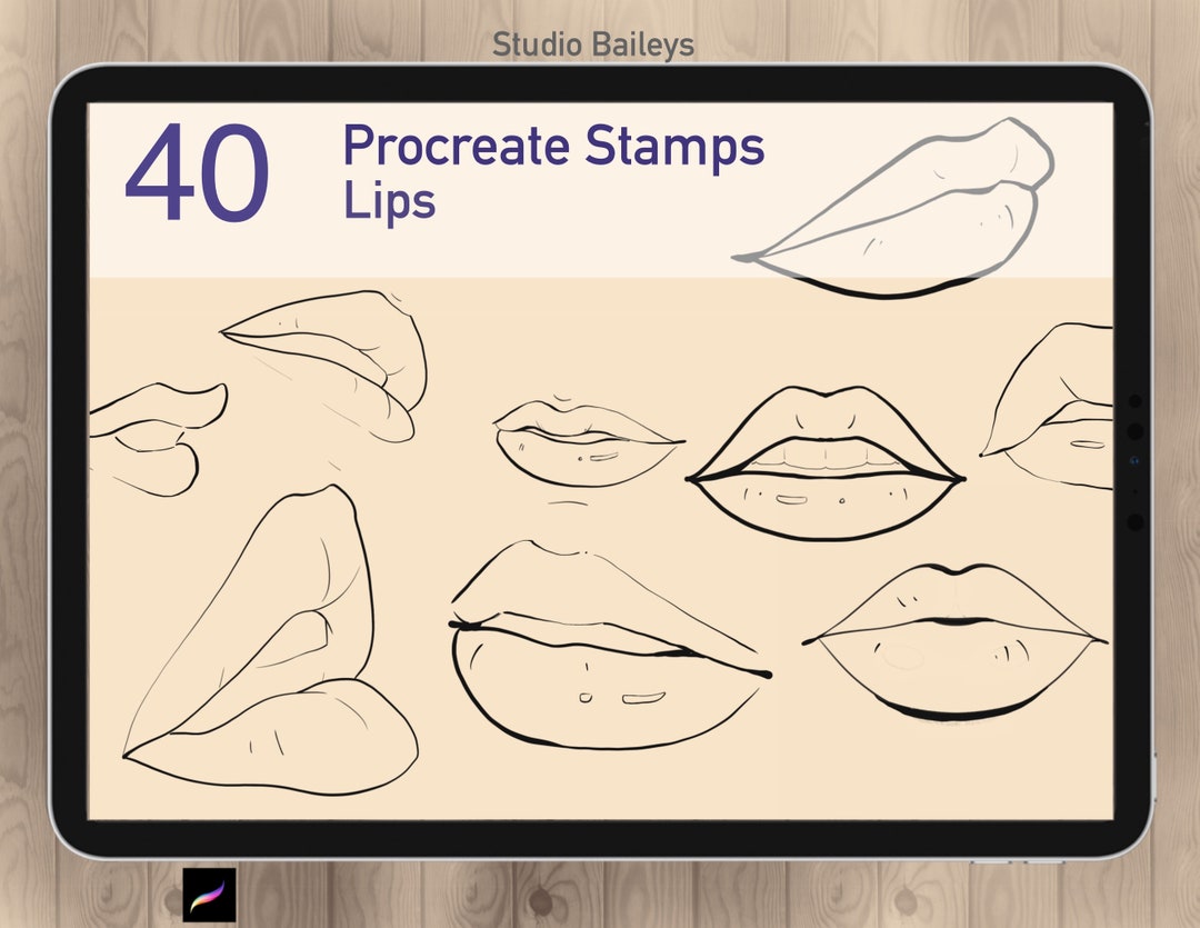 40 Procreate Lips Stamps , Manga Faces Set, Comic Drawing Guide,comic ...