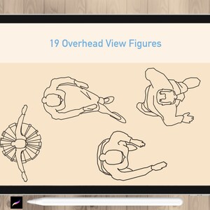 19 Procreate Overhead View Figures Stamp, Procreate Body Poses ...