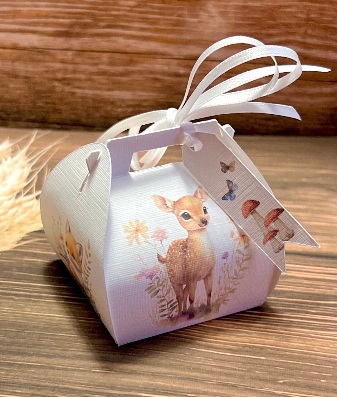Woodland Baby Animals No Glue Favour Boxes, for Your Baby Shower ...