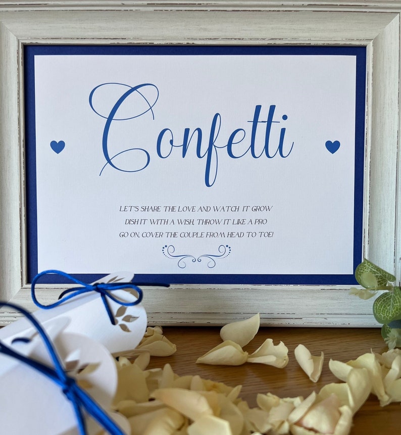 Confetti Sign Confetti Poem Wedding Decor Rose Petal Sign - Etsy UK
