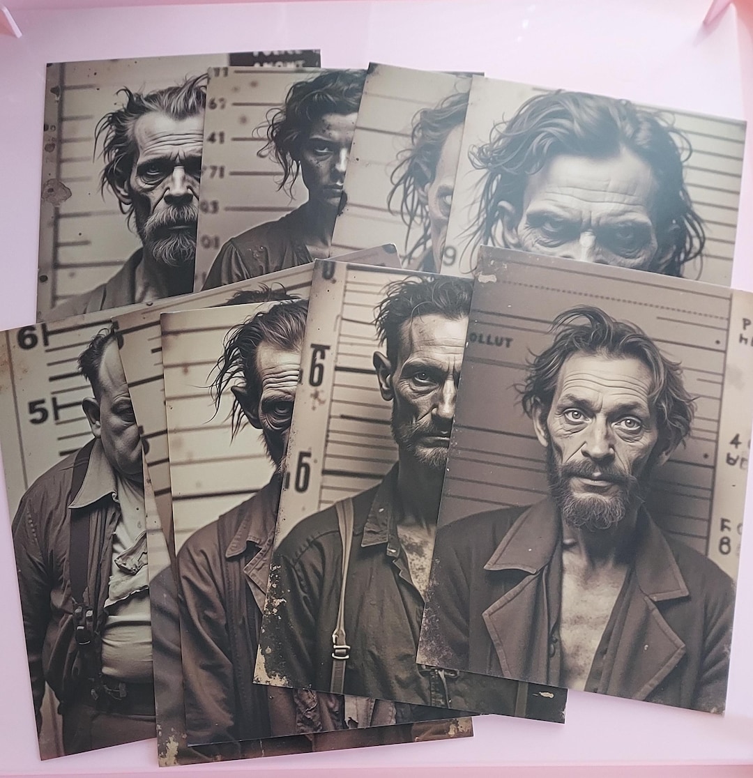 Vintage Mugshots, Retro Mugshot Prints, Old Fashioned Mugshots, Vintage ...