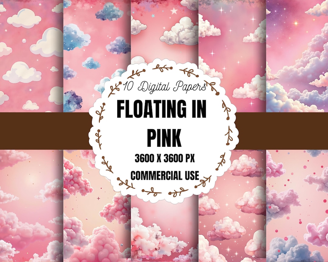 Dreamy Pink Backgrounds, Pastel Pink Digital Paper, Pink Scrapbook ...