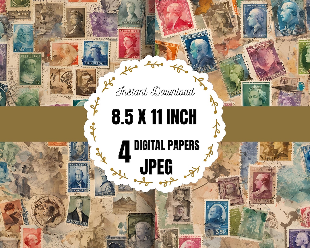Vintage Postage Stamps for Paper Crafts, Postage Stamp Paper for ...