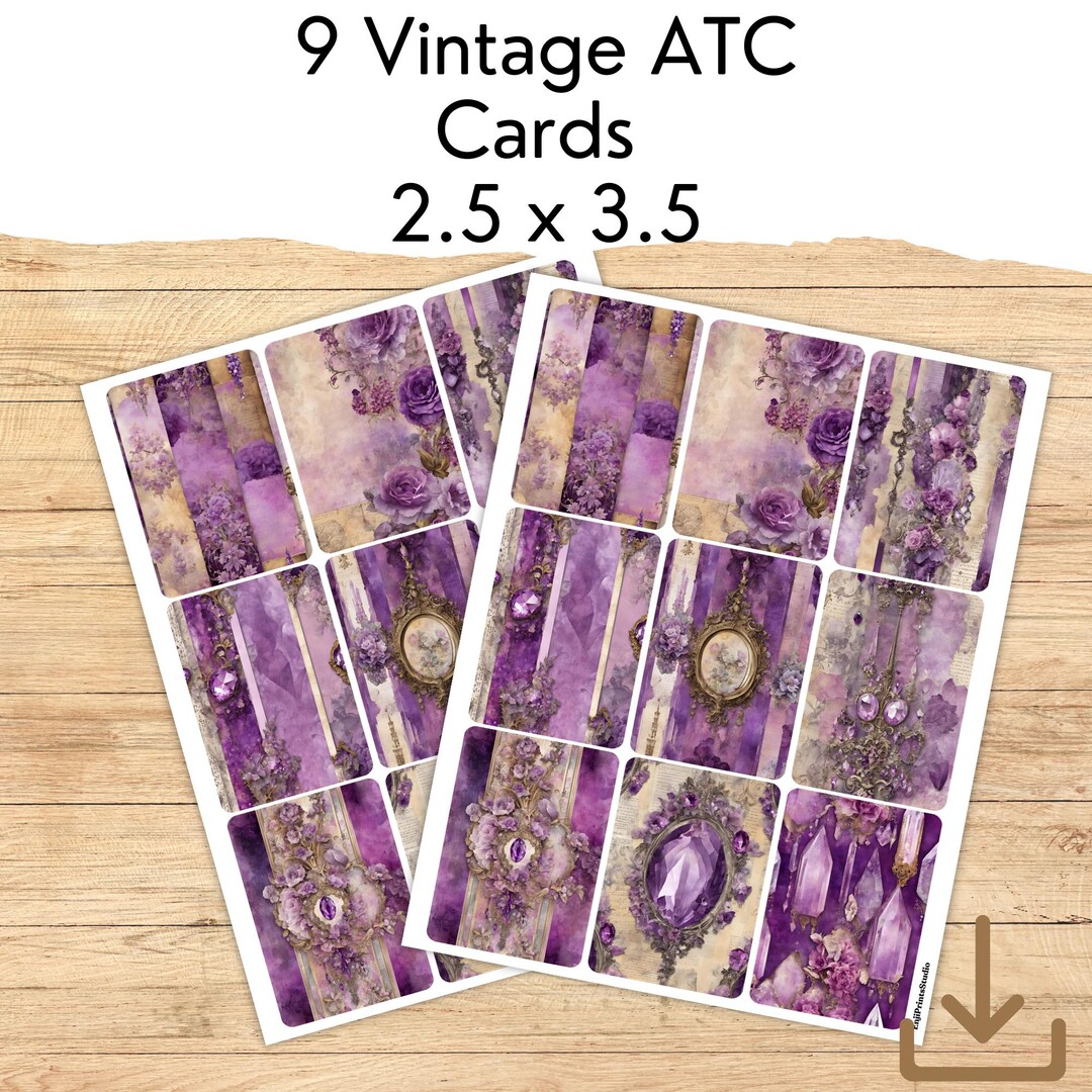 Printable Crystal Art Cards, Digital Gemstone Trading Cards, Crystal ...