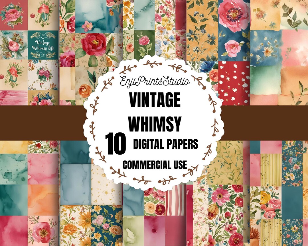 Whimsy Digital Paper Pack, Whimsical Background Paper, Cute Whimsy ...