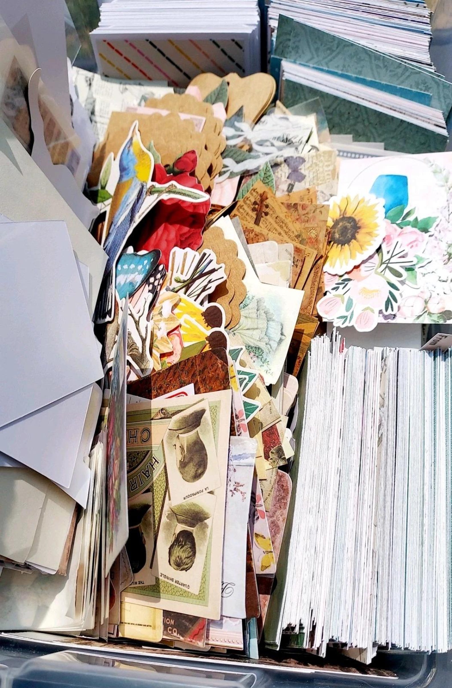 100 Piece Junk Journal Grab Bag, Paper Supplies, Scrapbooking Ephemera ...