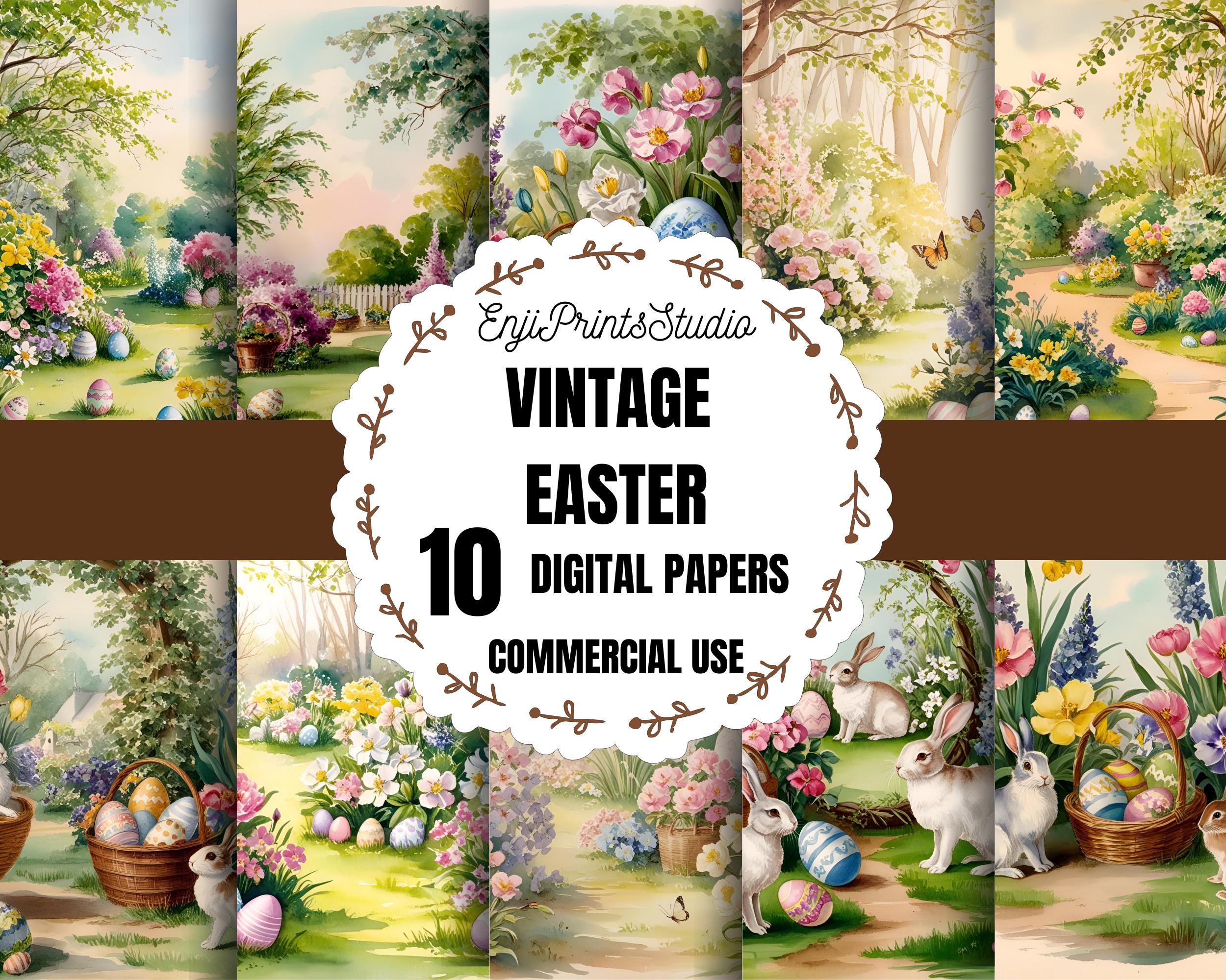 Easter Digital Paper Pack, Printable Easter Backgrounds, Pastel Easter ...