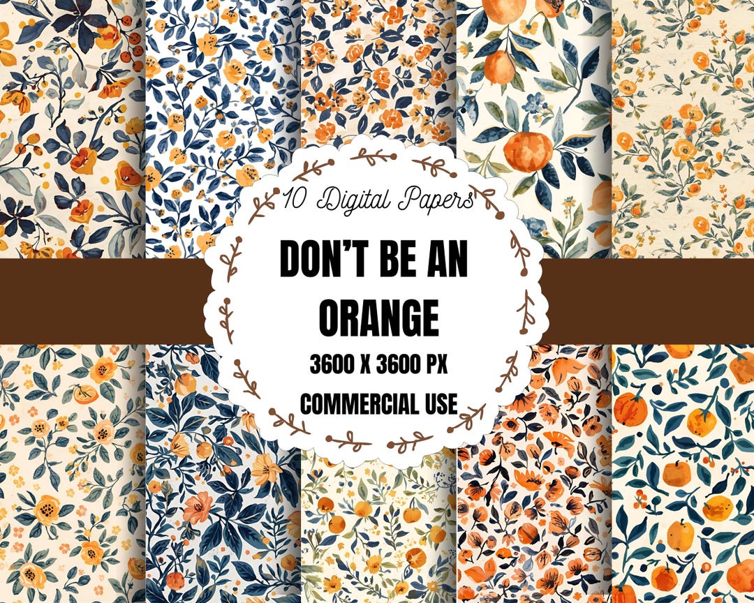 Vintage Oranges Digital Paper, Vintage Orange Fruit Background, Retro ...