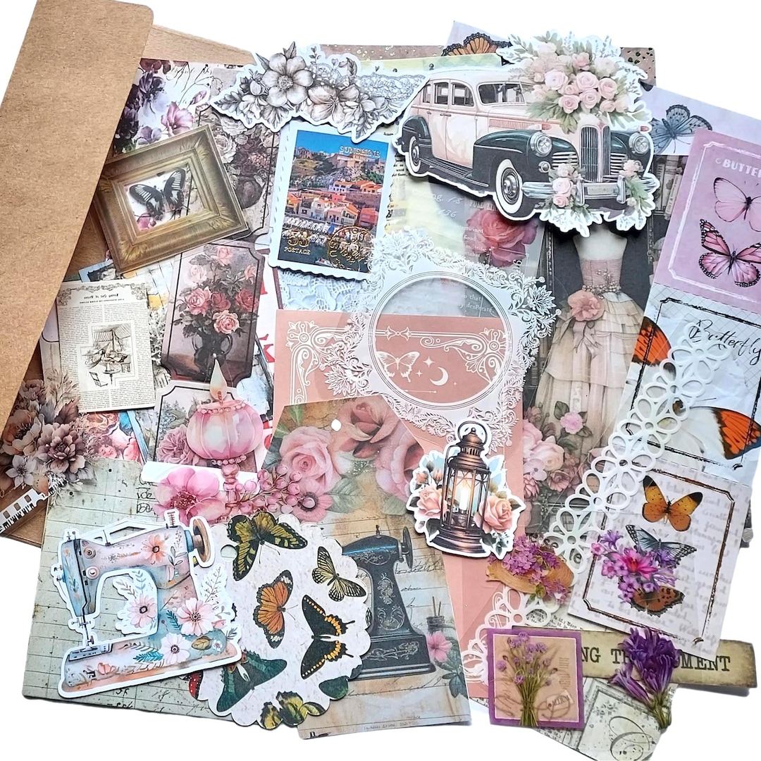 Mystery Junk Journal Grab Bag, Junk Journal Supplies Pack, Vintage Junk ...